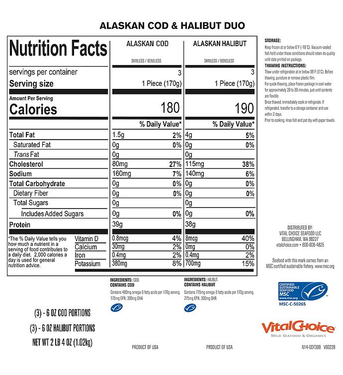 Wild Alaskan Halibut & Cod Duo | Vital Choice